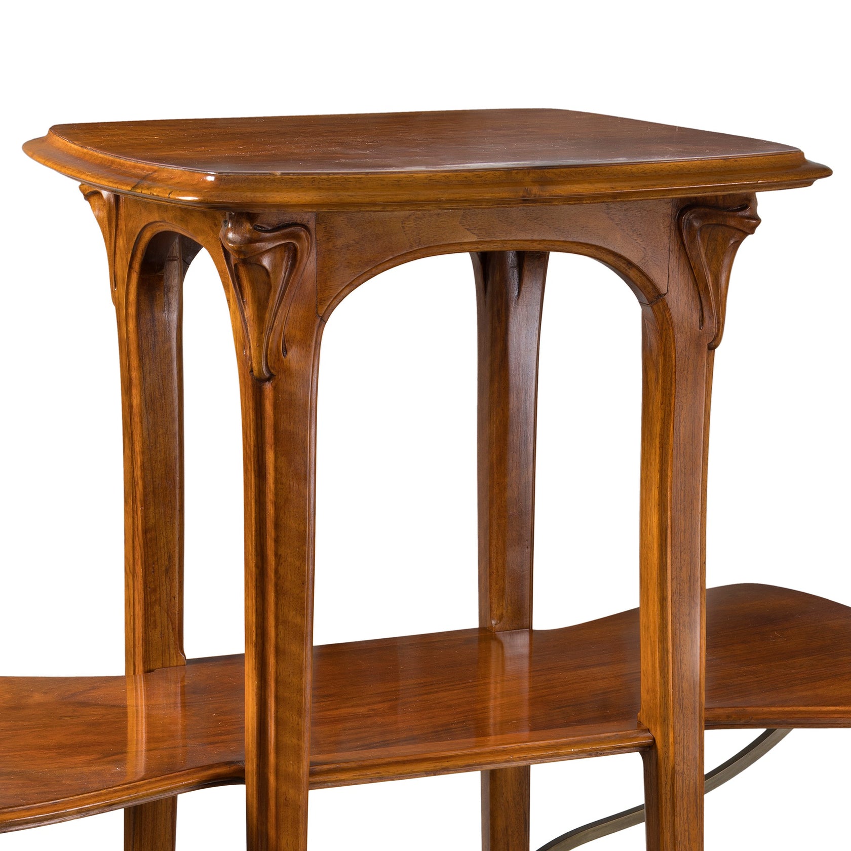 Macklowe Gallery | Eugène Gaillard Walnut and Bronze Pedestal ...