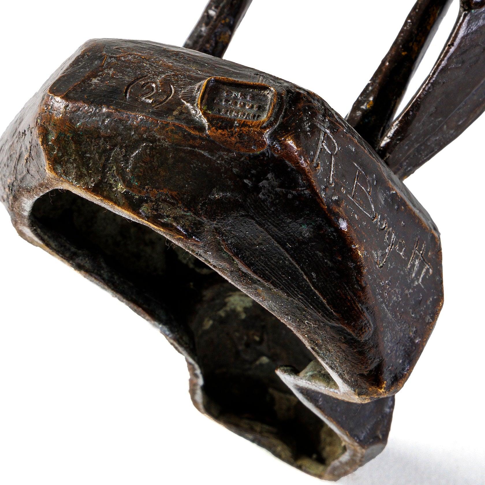 Macklowe Gallery | Rembrandt Bugatti "Male Secretary Bird, One Wing ...