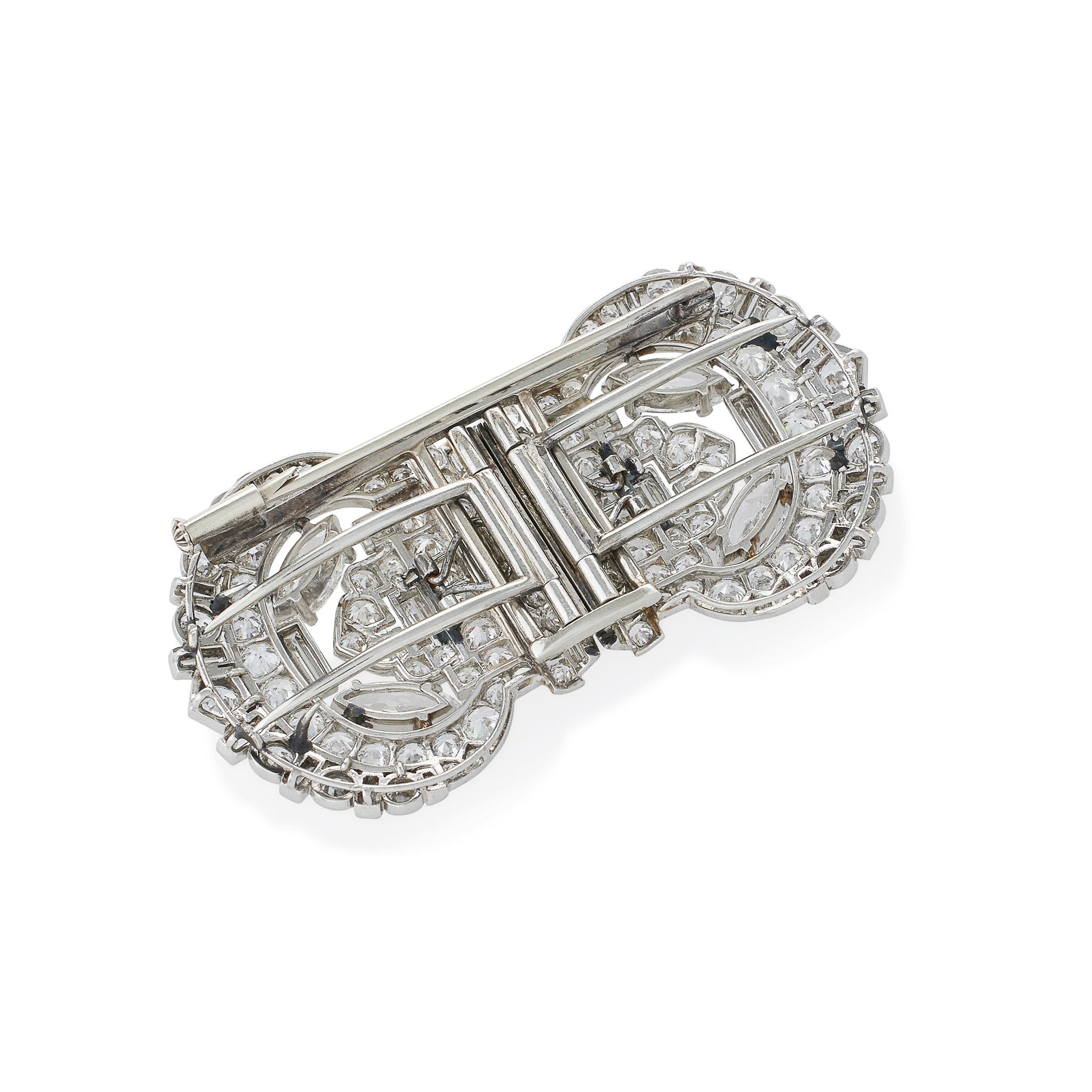 Macklowe Gallery | Cartier London Indian-Inspired Diamond Double Clip ...