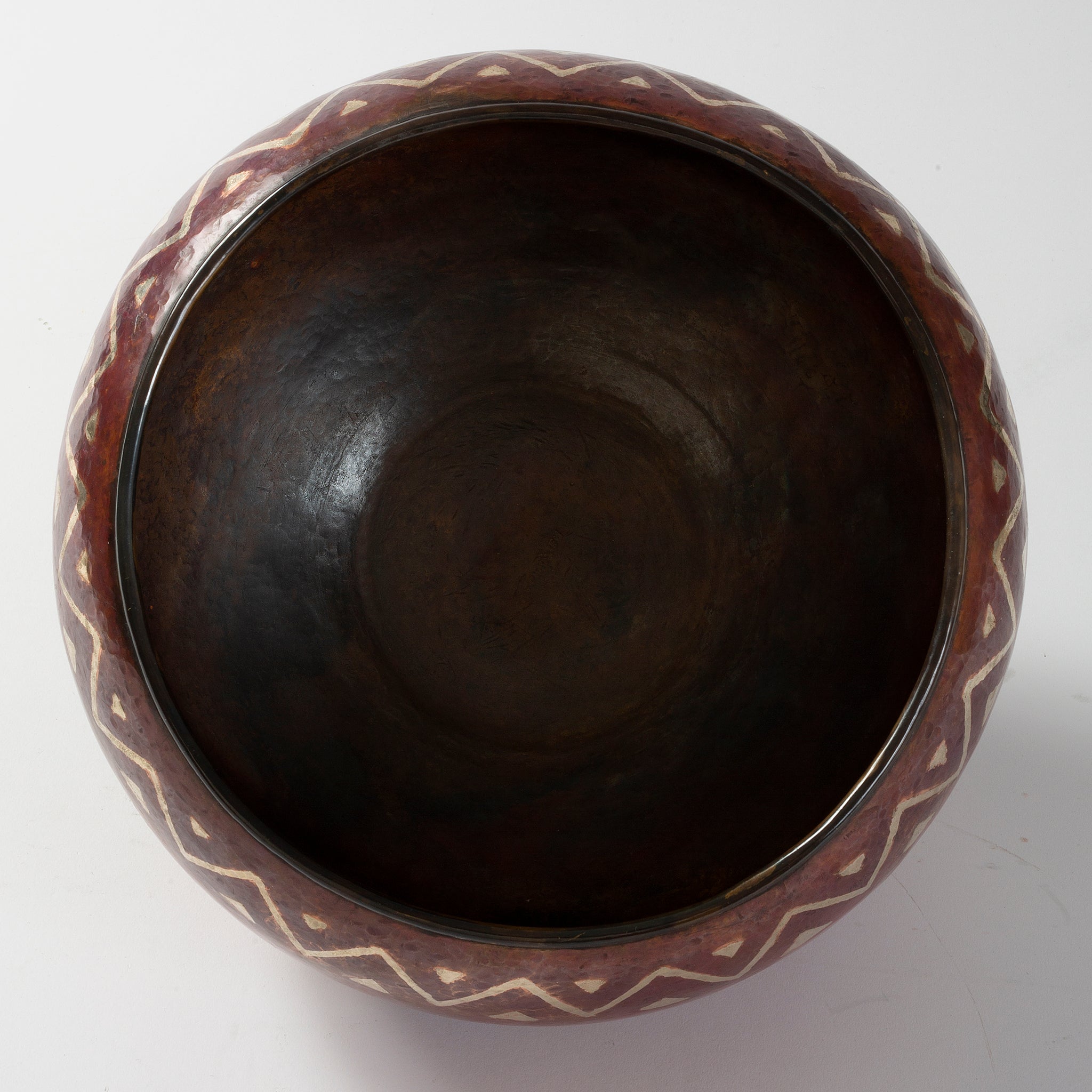 Macklowe Gallery | Claudius Linossier "Chevron" Dinanderie Vase ...