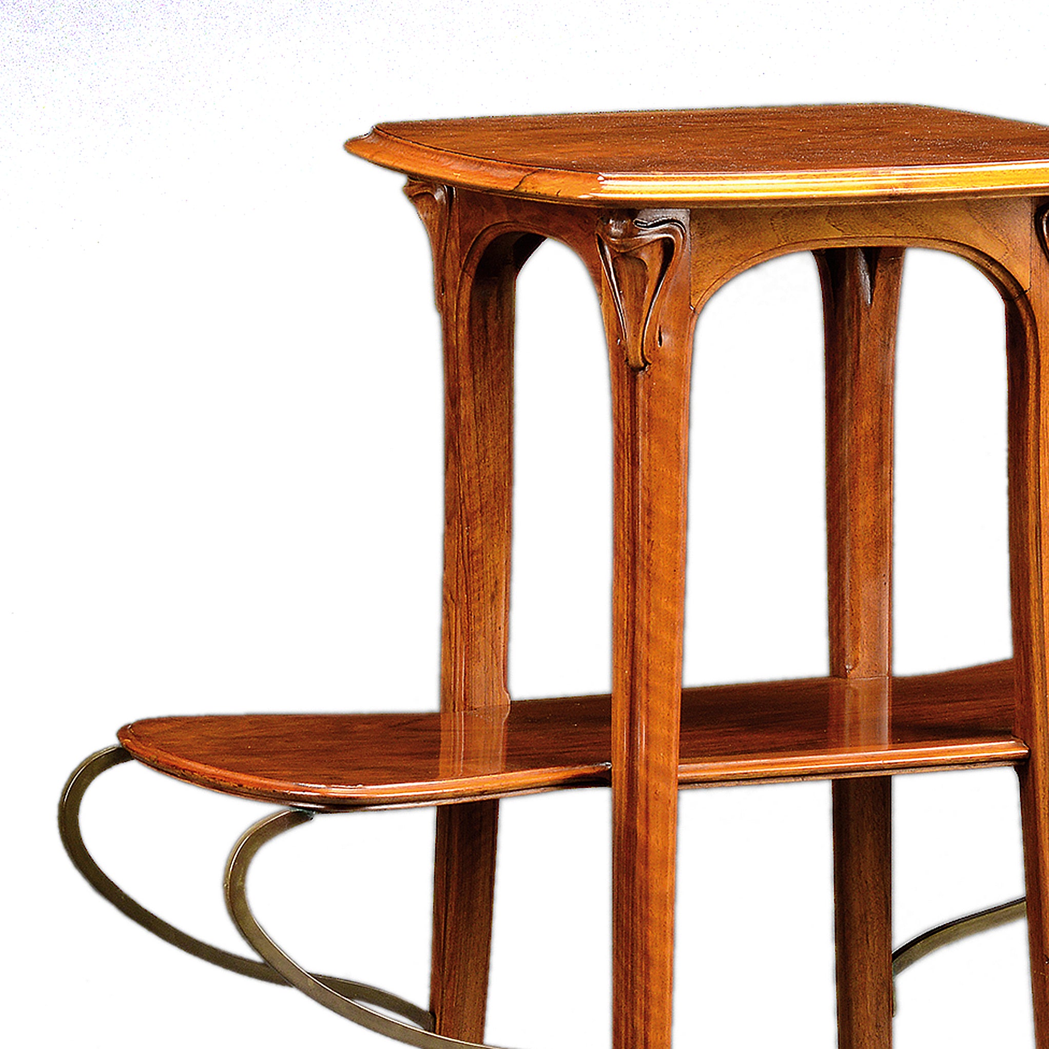 Macklowe Gallery | Eugène Gaillard Walnut and Bronze Pedestal ...
